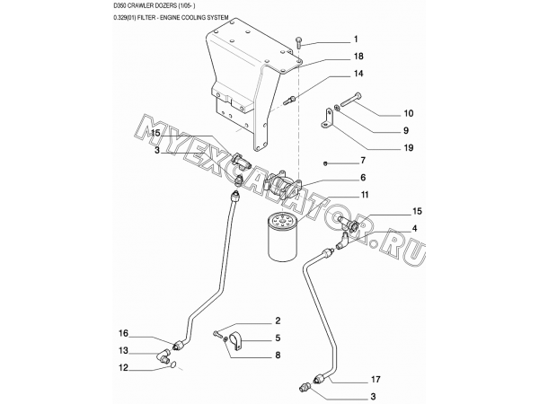 Фильтр системы охлаждения/FILTER - ENGINE COOLING SYSTEM New Holland D350